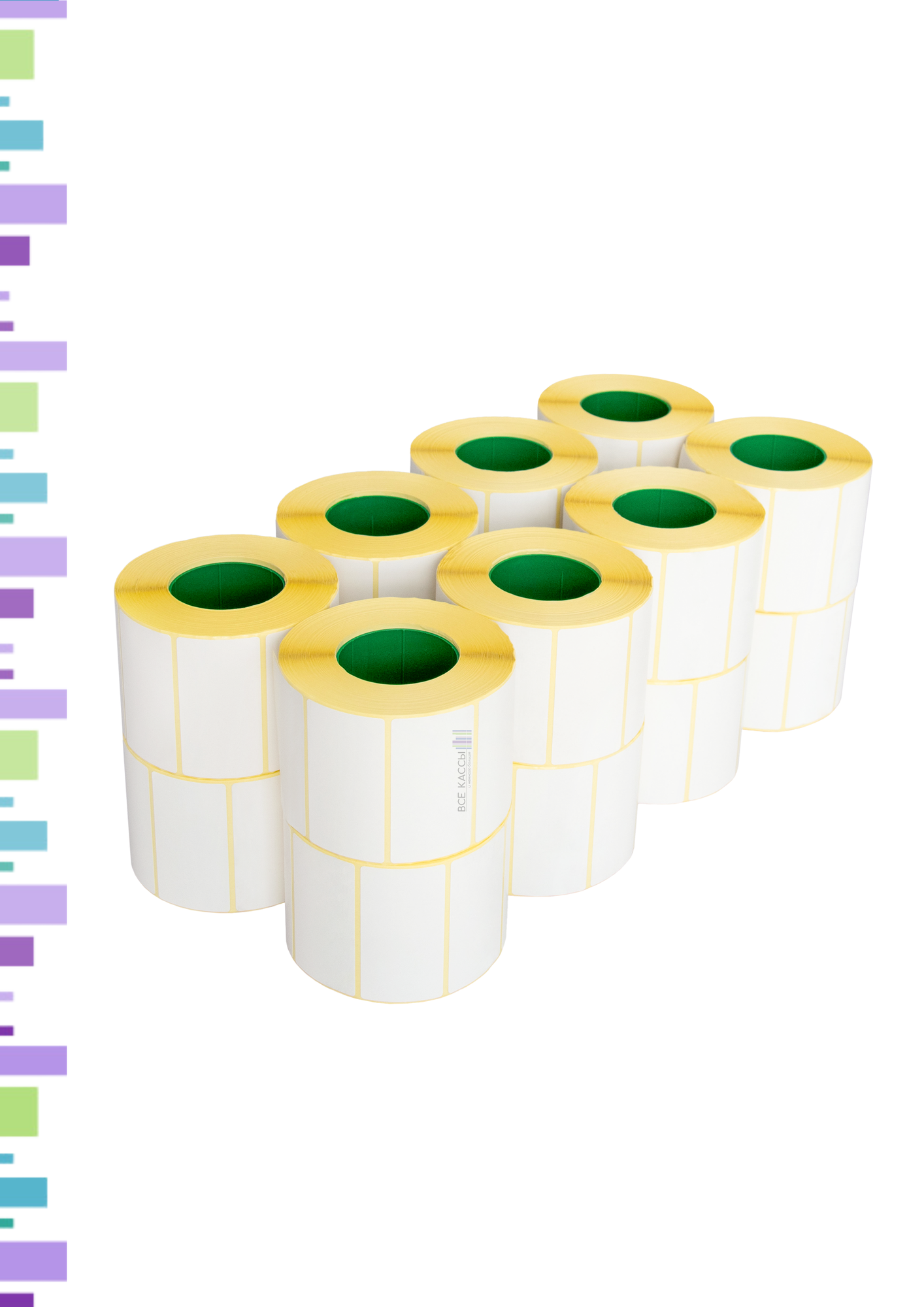 Термоэтикетка ЭКО 58х30, 16 роликов (800 шт в ролике) втулка 40 мм упаковка