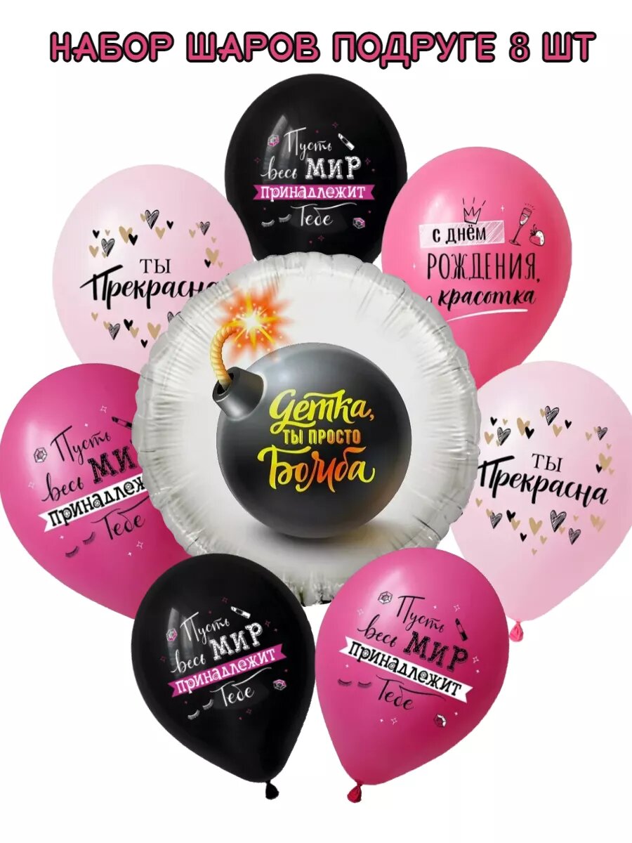 Шары прикольный подарок подруге на День рождения ДР девичник