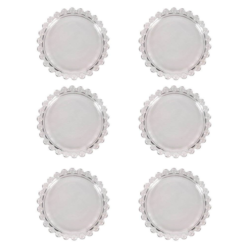 Набор блюдец 6шт "Gocciolina" 9,5х9,5х1,8 см, стекло, Nouvelle