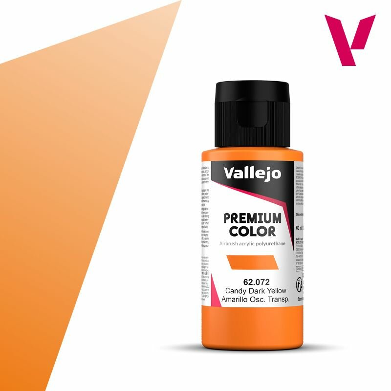 Краска Vallejo серии Premium Color - Candy Dark Yellow 60мл.