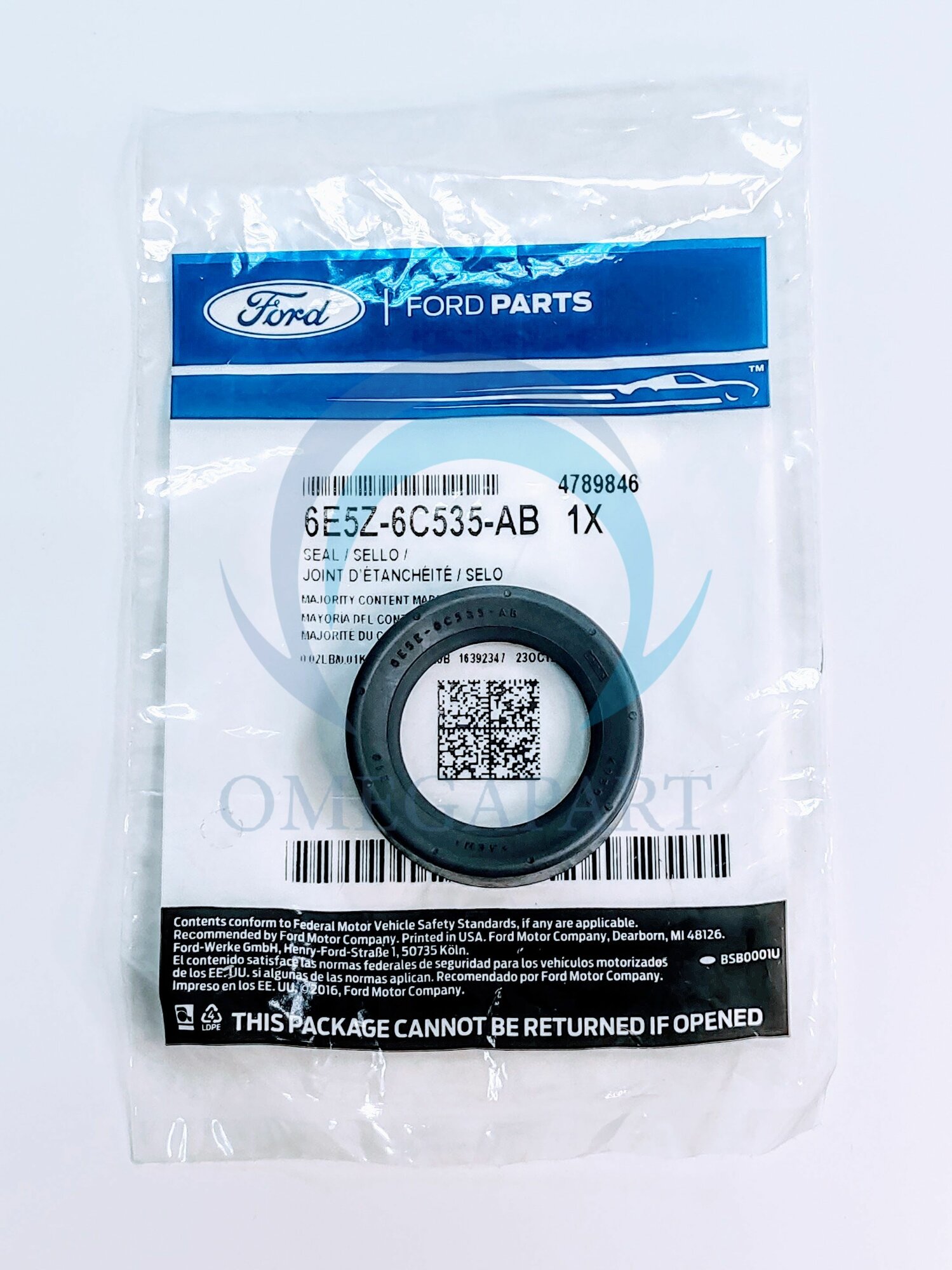 Кольцо уплотнительное клапана регулировки фаз ГРМ, Ford 6E5Z6C535AB / 4789846