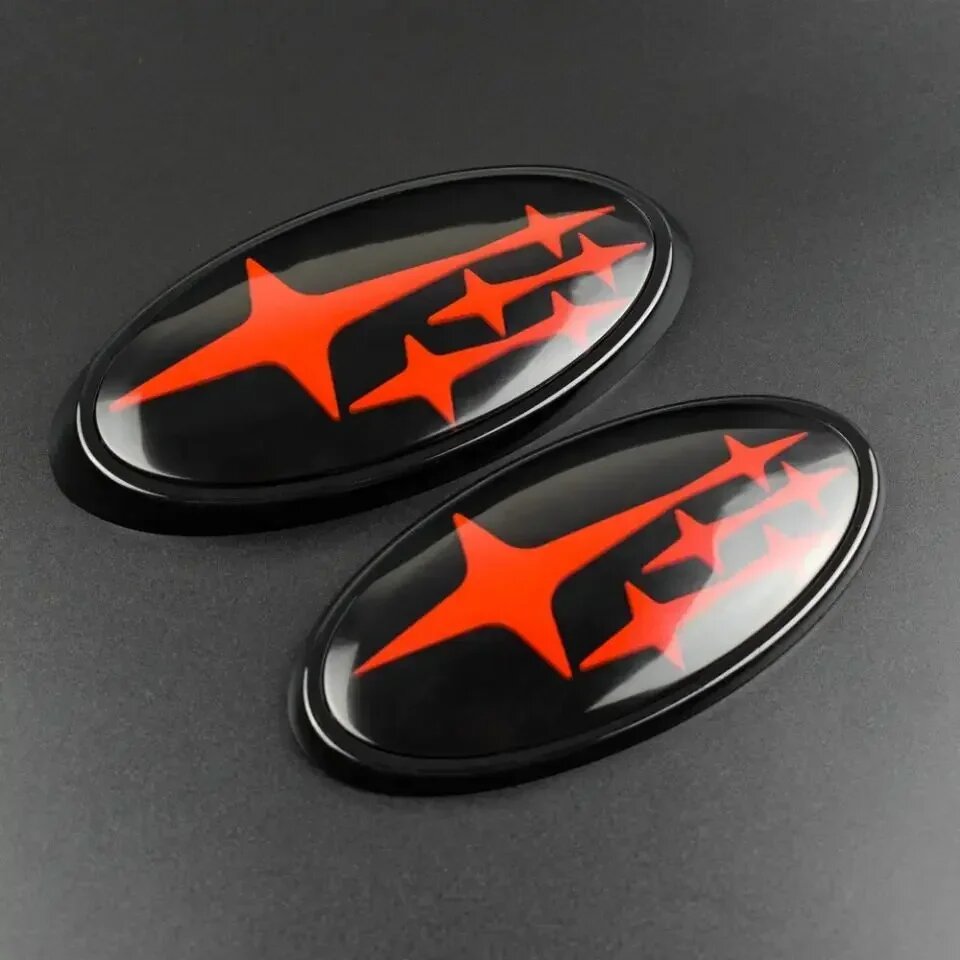 Акриловый передний капот автомобиля, задняя эмблема, Стайлинг для Subaru Impreza BRZ WRX STI Legacy Outback XV, значок багажника, наклейка с логотипом, аксессуары Красный