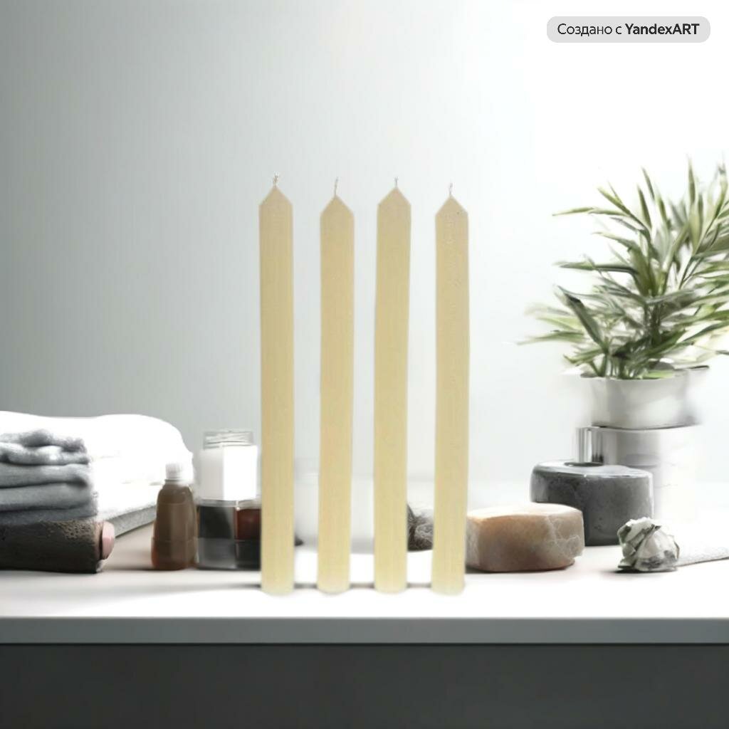 Свеча хозяйственная. 8 часов горения. 4 шт. Россия.