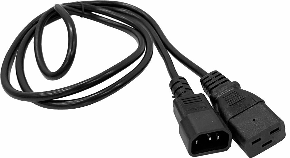 LAN-PP19/14-1.5-BK / Шнур питания Lanmaster (LAN-PP19/14-1.5-BK) C19-С14 проводник:3x0.75мм2 1.5м 2