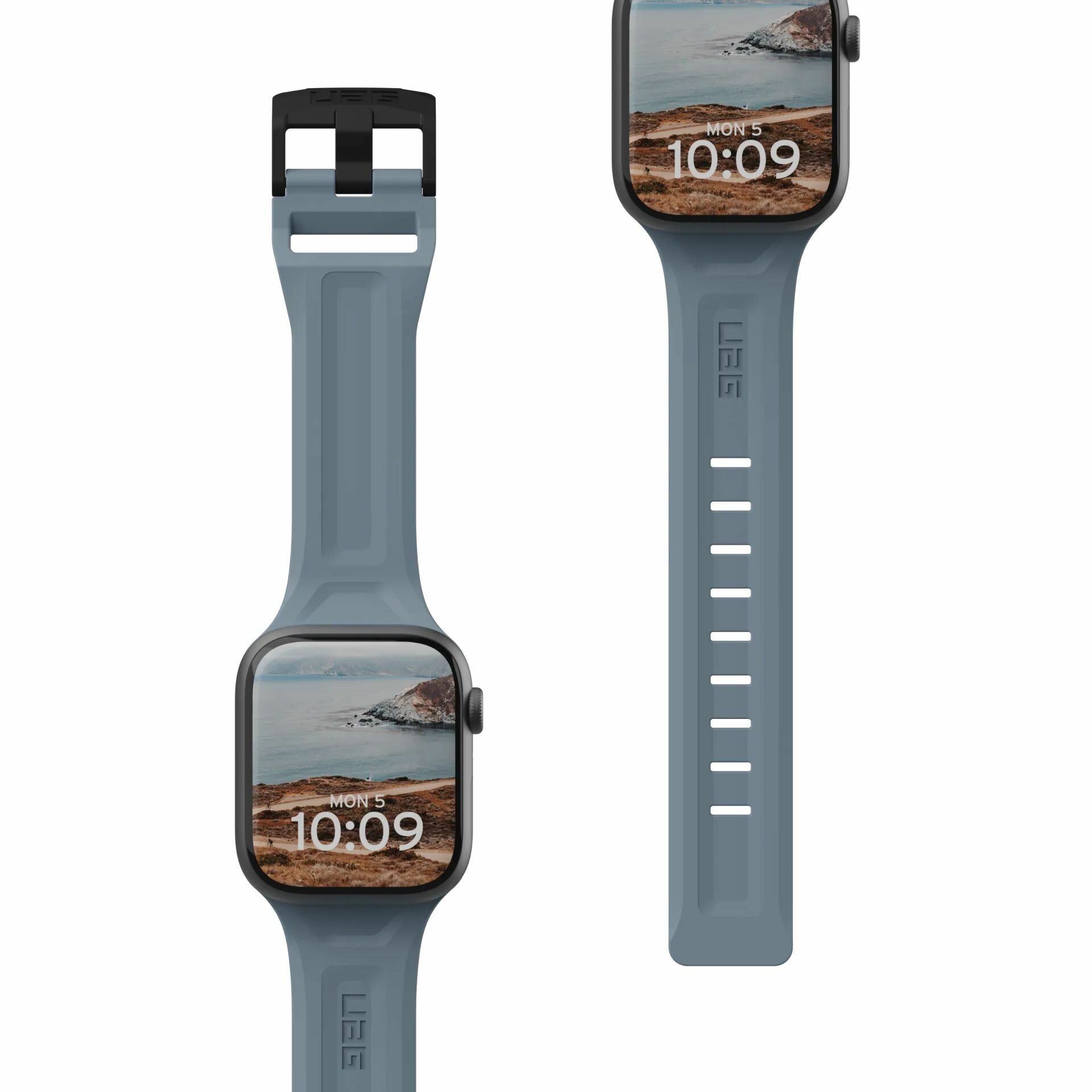 Ремень силиконовый UAG Scout Silicone для Apple Watch 41/40/38мм. титан (Titanium)