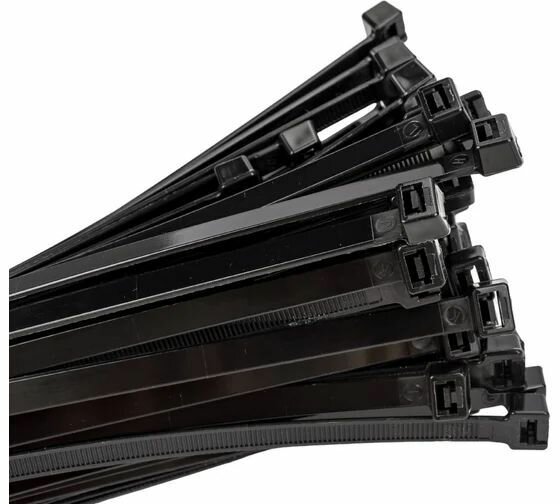 Нейлоновые стяжки FORTISFLEX КСС 9х760 черный 100 штук 59158