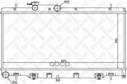 Радиатор системы охлаждения! АКПП Subaru Legacy IV/Outback 2.0i 16V 03-05 Stellox арт. 1025429SX