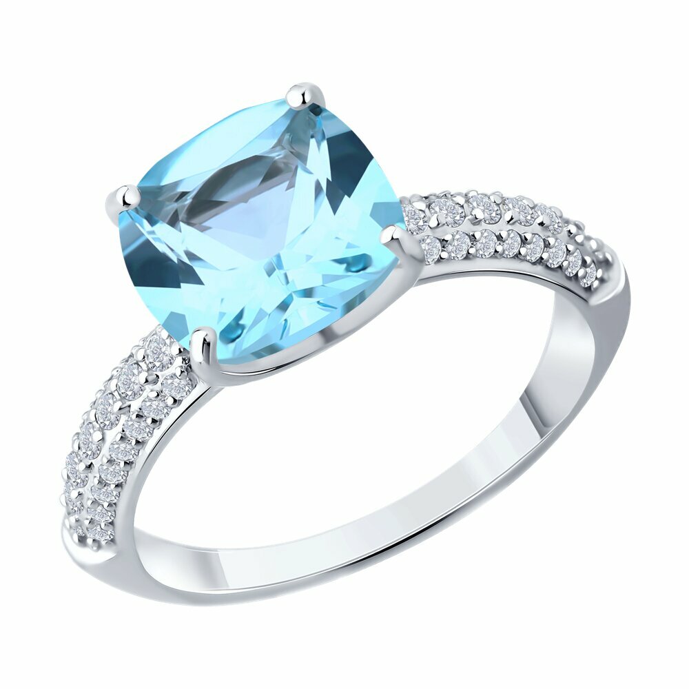 Кольцо, белое золото, 585 проба