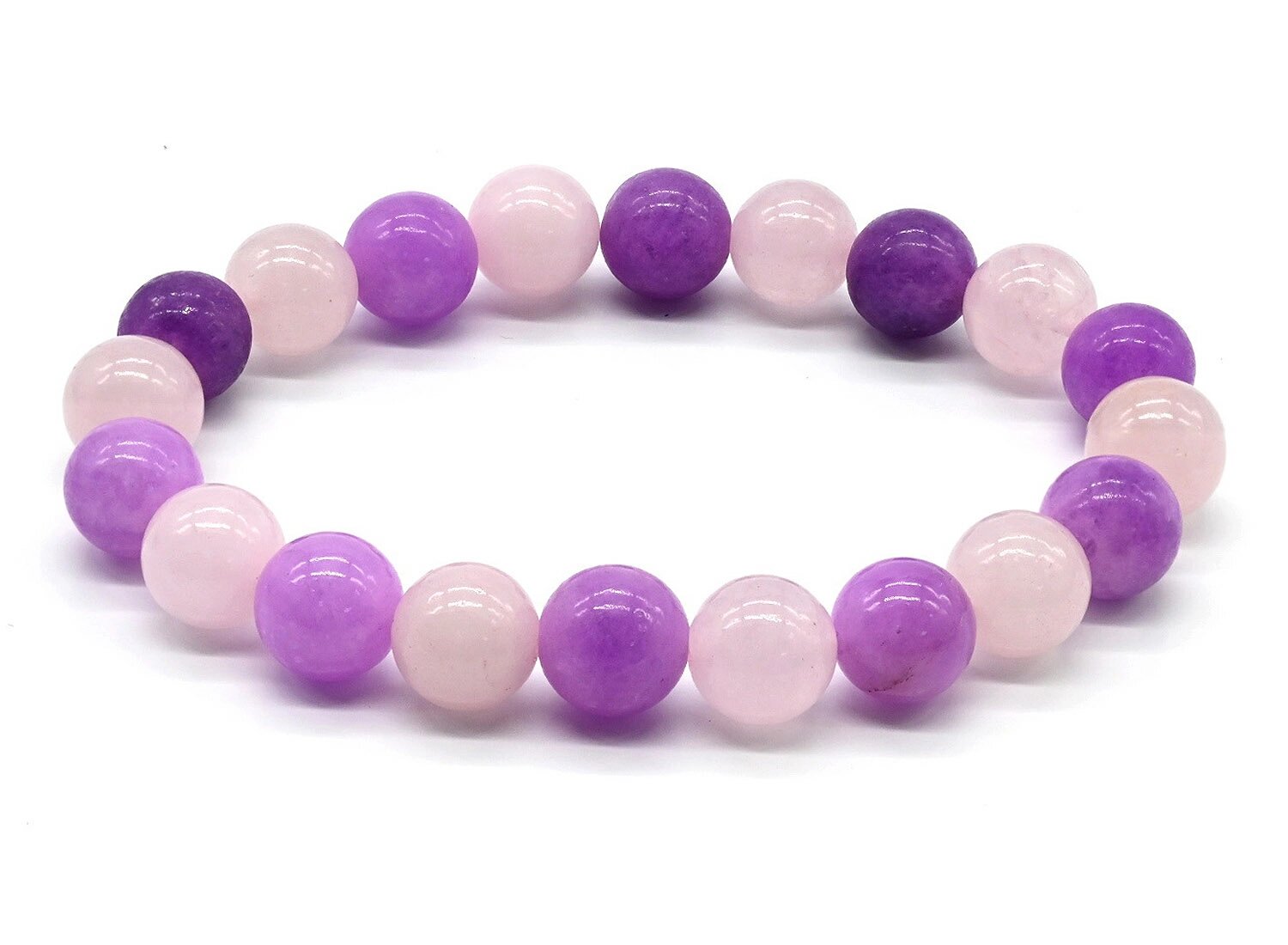 Браслет, кварц розовый