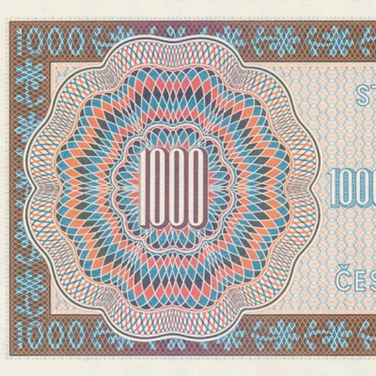 1000 крон 1951 Чехословацкая ССР, сувенирная копия, банкноты и купюры редкие коллекционные