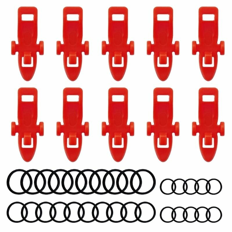 10 шт. рыболовные крючки, держатели для приманок, удочек, приспособления, вешалка приманок с резиновыми кольцами 3 размеров, часть