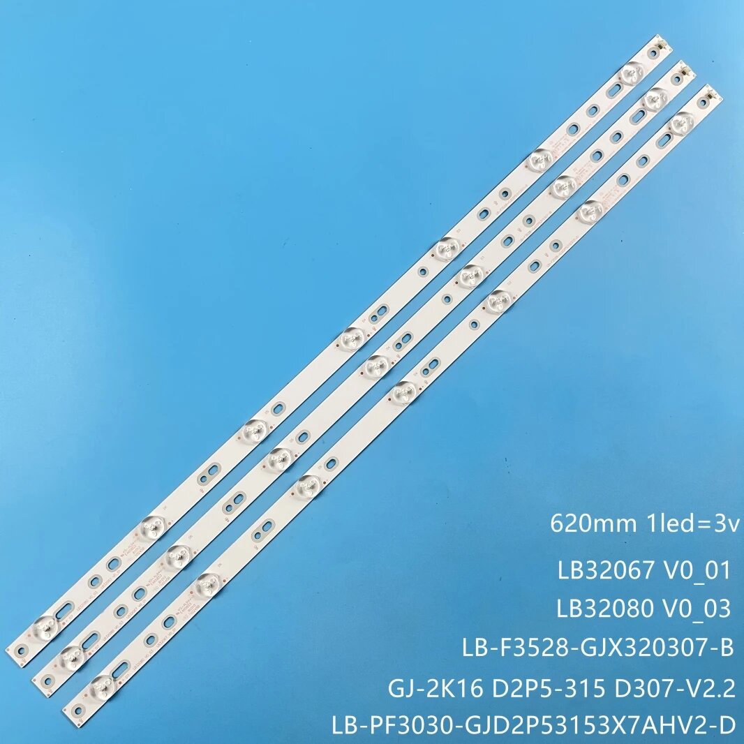 Светодиодная лента для подсветки 620 мм, 7 ламп для LB32080 V0 _ 03 KDL-32R330D 32pht410 1/60 32lj500v 32pht4132 1/12