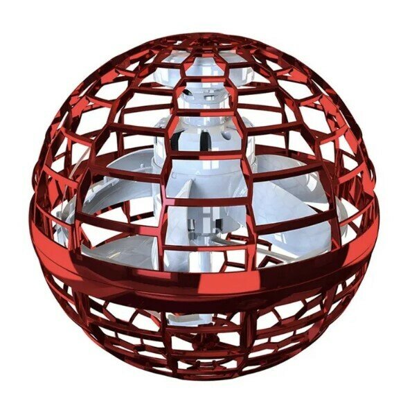 Летающий шар бумеранг со светом/ Spin Ball FLYATOR/ Спиннер Красный