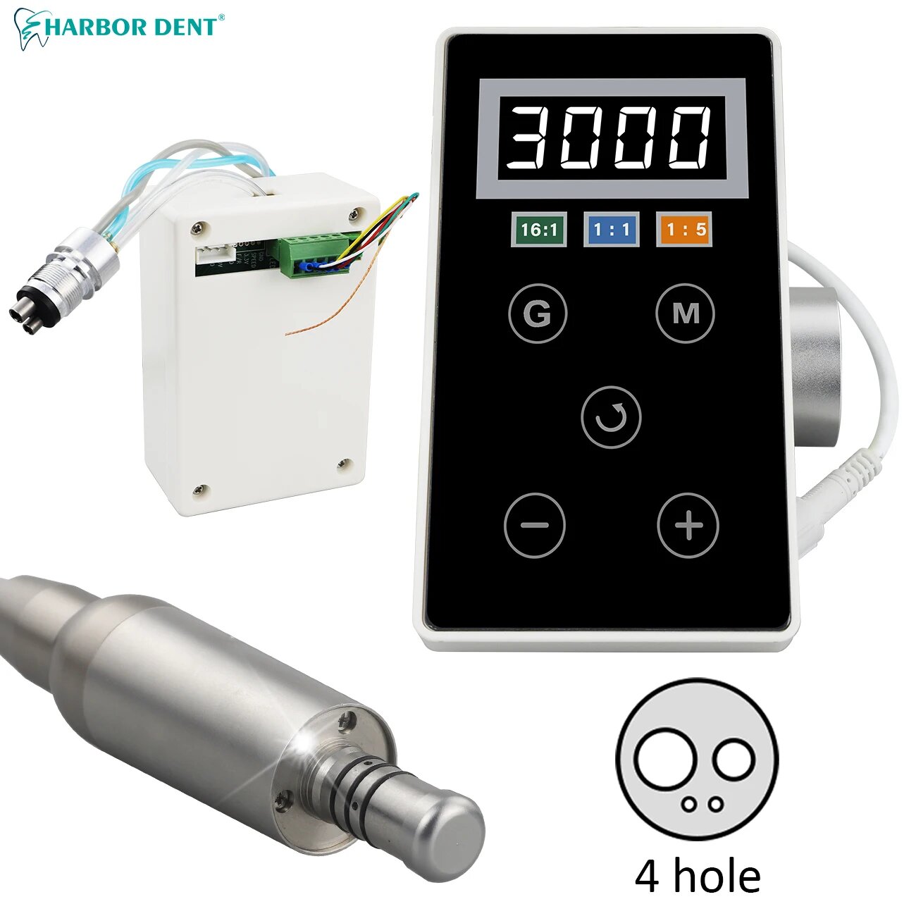Электрический микромотор для стоматологии Harbor Dent, 4 hole