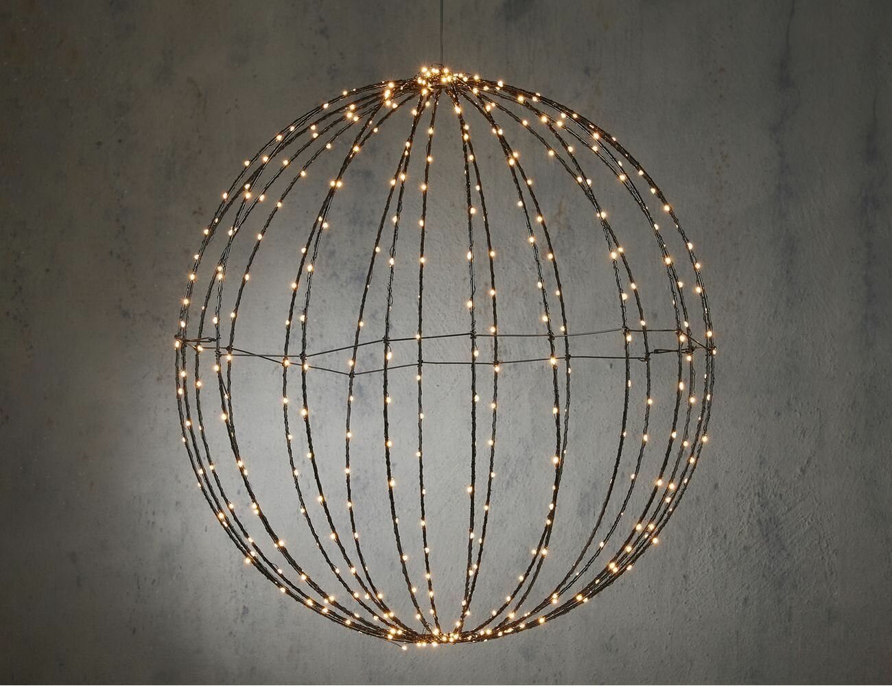 Подвесной светящийся шар меридьен тьед, 400 экстра тёплых белых микро LED-огней, 60 см, таймер, уличный, Edelman 1105693