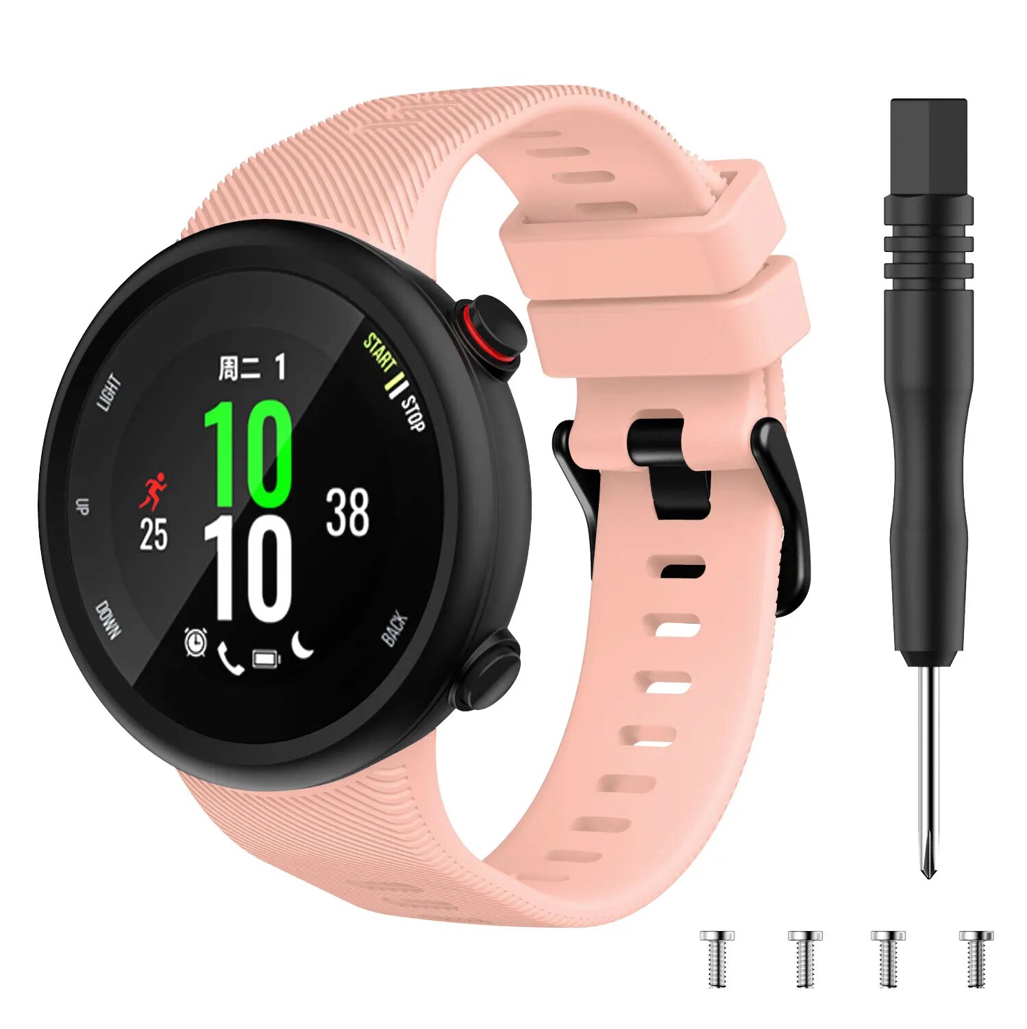Силиконовый ремешок для Garmin Forerunner 45 45S ZENHEO Forerunner 45, Розовый, Pink