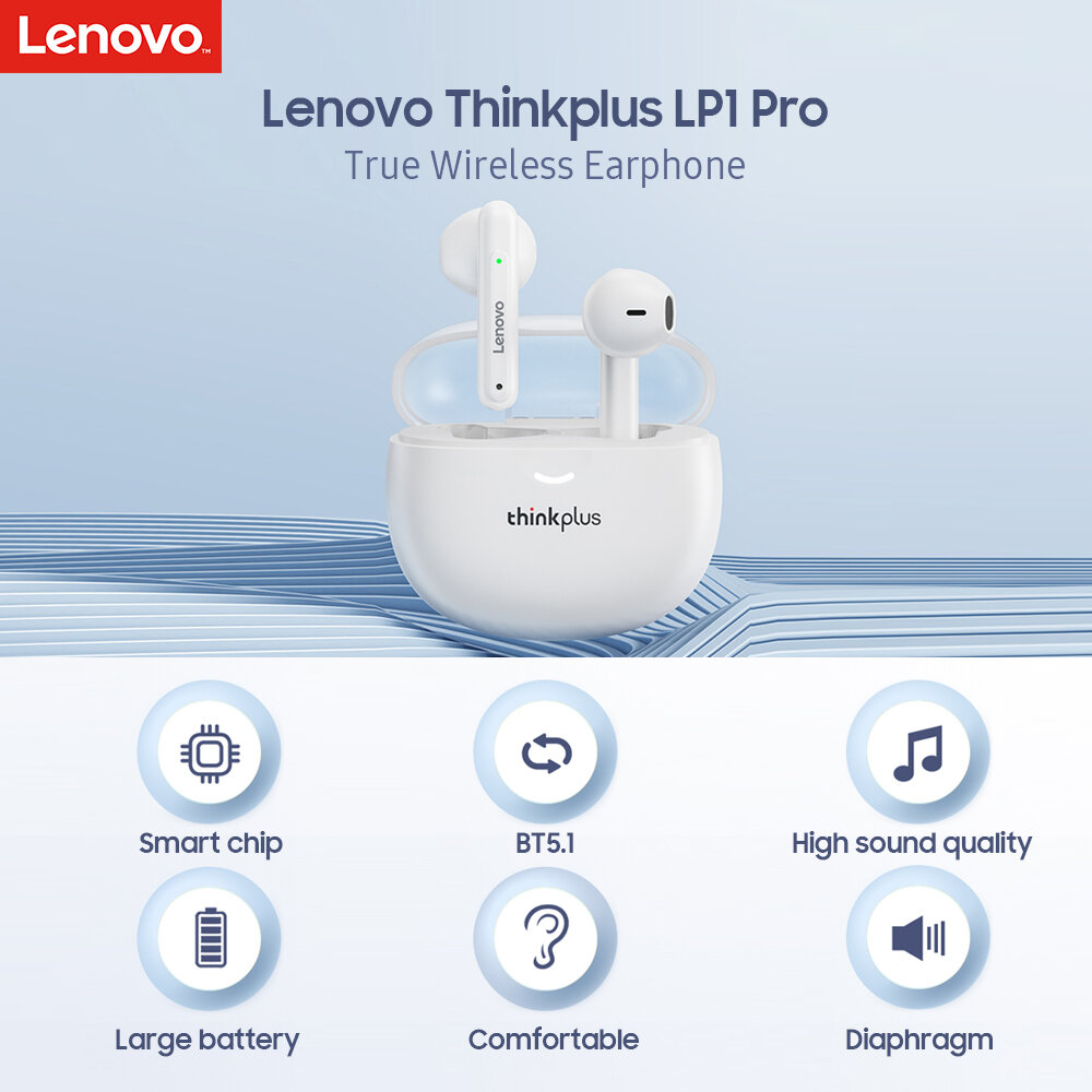 Наушники Lenovo Thinkplus LP1 Pro True Wireless BT5.1 HIFI с качественным звуком