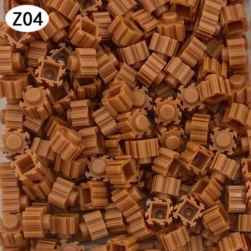 100 шт. Пупукоу 8*8 мм блочные конструкторы для детей Коричневый, 13