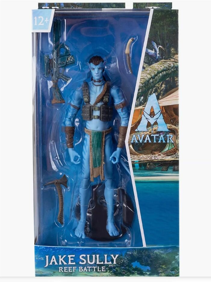 Фигурка Аватар Джейк Салли / Avatar Jake Sully reef battle подвижная (18см)