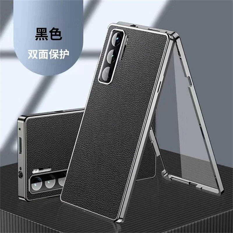 Полный чехол 360 для Red Magic 9S Pro Plus, кожаный чехол из закаленного стекла для Nubia RedMagic 10 Pro, двухсторонний защитный бампер black, Red Magic 9 Pro Plus