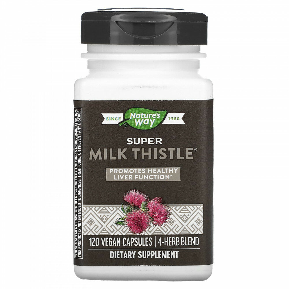 Nature's Way, Super Milk Thistle®, 120 веганских капсул
