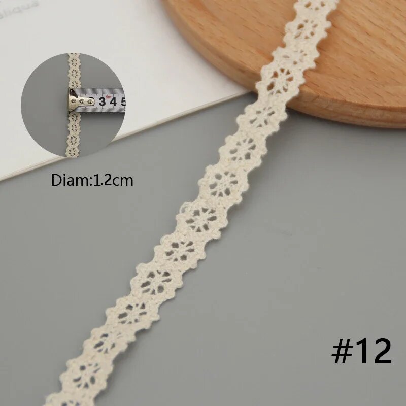 Хлопковая кружевная бейка YWXXin.LIFE 5 м бежевая 12A
