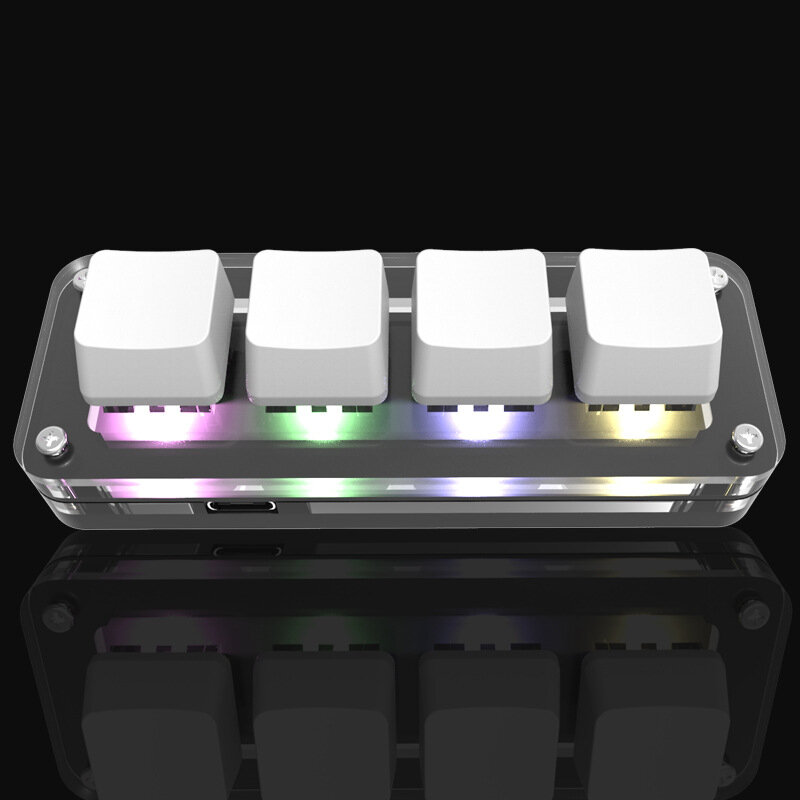 Кастомная мини-клавиатура Bluetooth 2.4G беспроводная 3-режимная с клавишами быстрого доступа, игровая механическая, с возможностью горячей замены и настройки