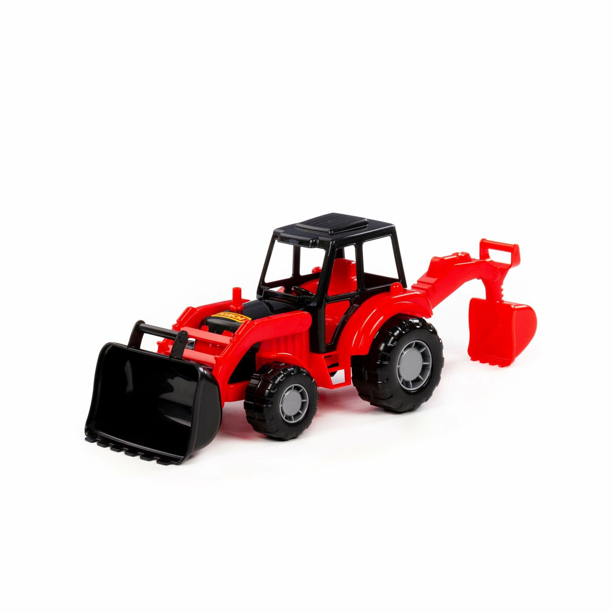 Мастер трактор-экскаватор (красно-черный) 24439