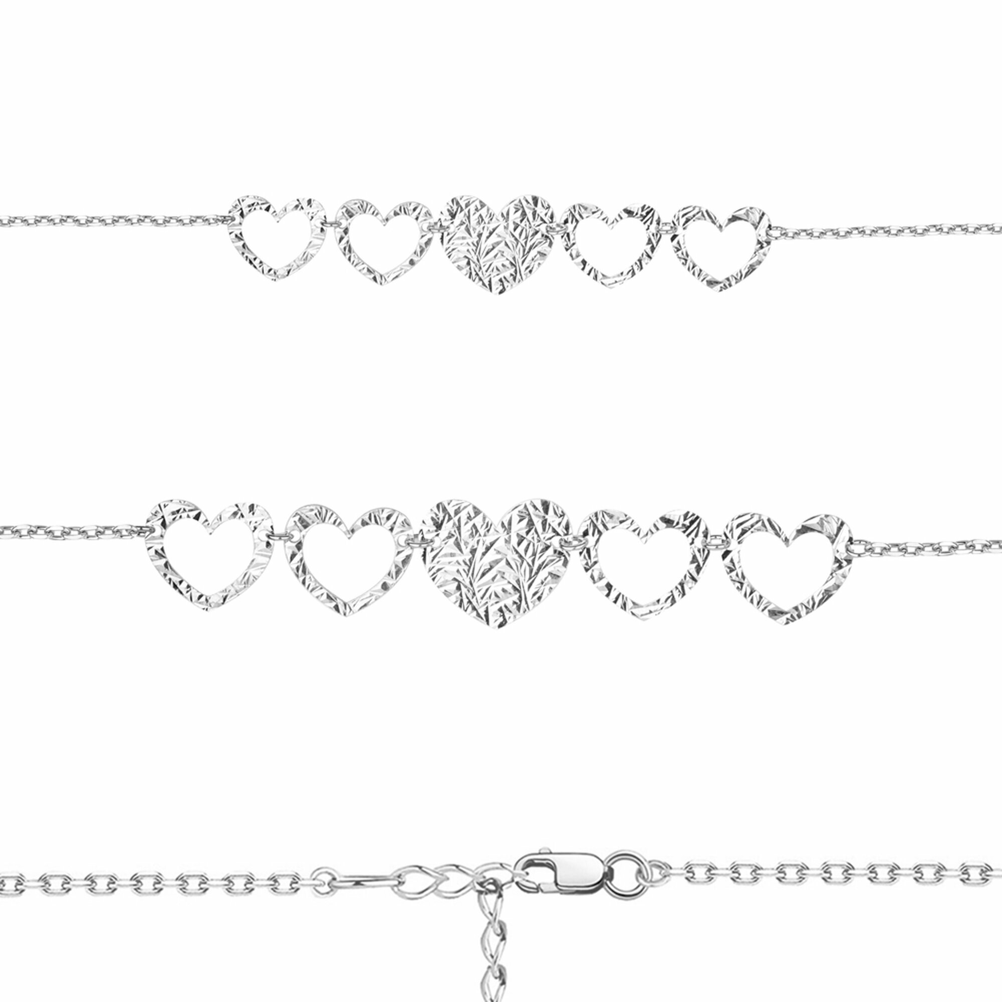 Браслет, серебро, 925 проба, родирование