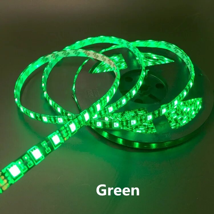 Зеленая светодиодная лента HEGUOGUO 12В, 60LED/м, 0.5-5м, 3m