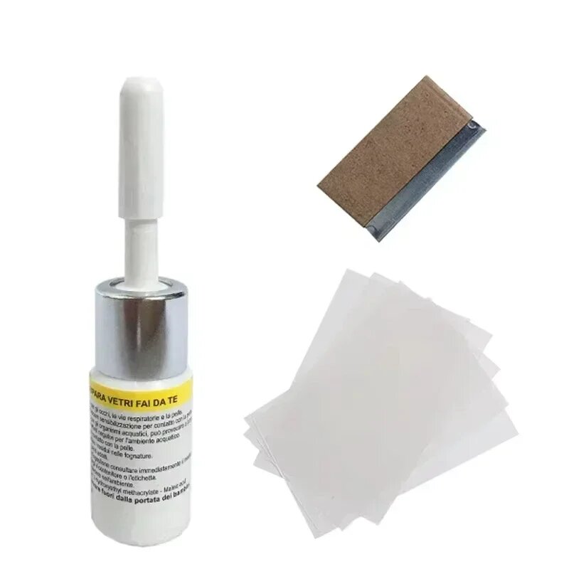 Набор жидкостей для ремонта лобового стекла автомобиля, набор инструментов для ремонта лобового стекла, оконного стекла, нано царапин, трещин, смолы, набор инструментов для ремонта, наклейки белый