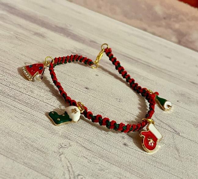 Плетеный браслет, эмаль