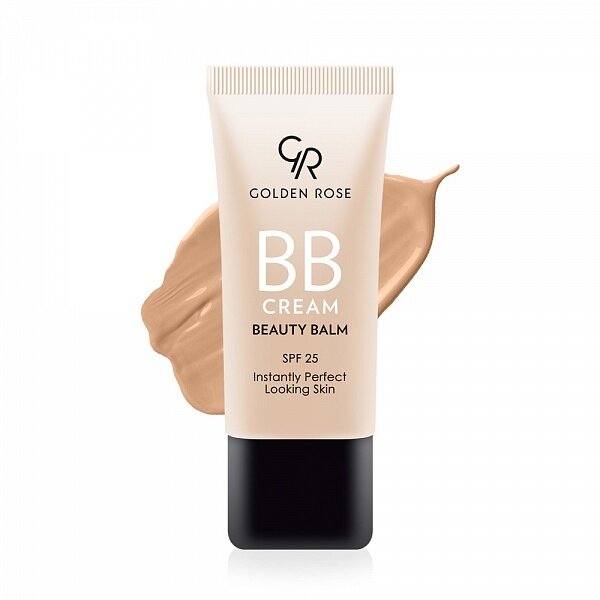 Крем тональный для лица Golden Rose Bb Cream Beauty Balm цвет 05 Увлажняющий, сияющий, разглаживает морщины, SPF 25