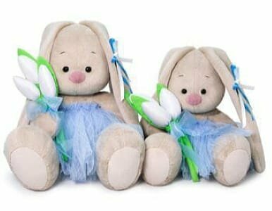Budi Basa Мягкая Игрушка Зайка Ми с тюльпанами (23см) SidM-380