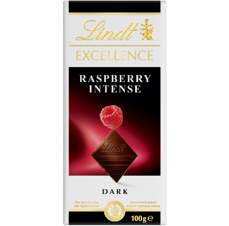 Шоколад LINDT EXCELLENCE Темный с Малиной Raspberry 100г