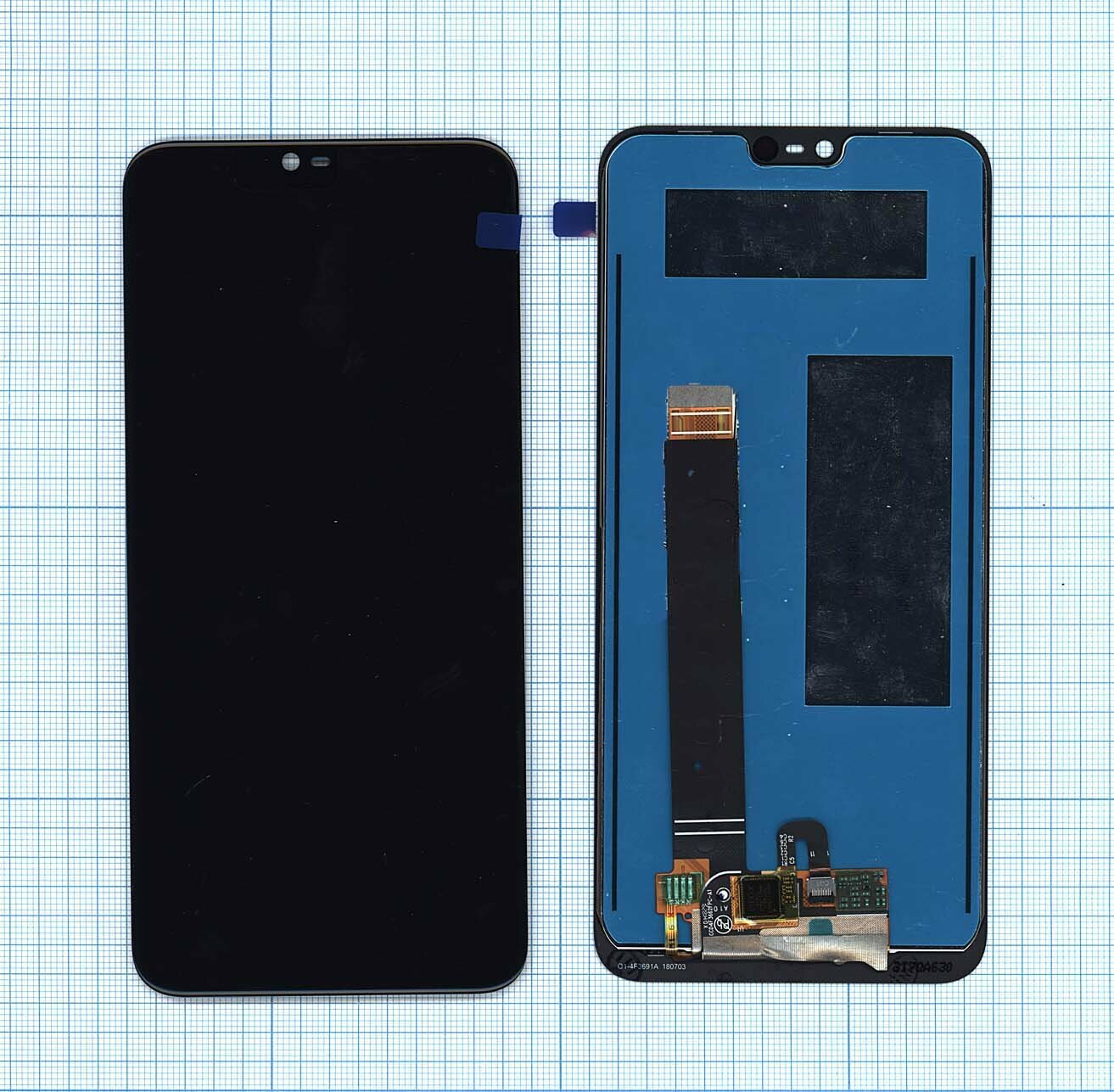 Дисплей для Nokia 7.1 черный