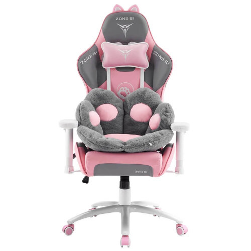 Кресло геймерское Zone 51 KITTY MEOW Edition Grey