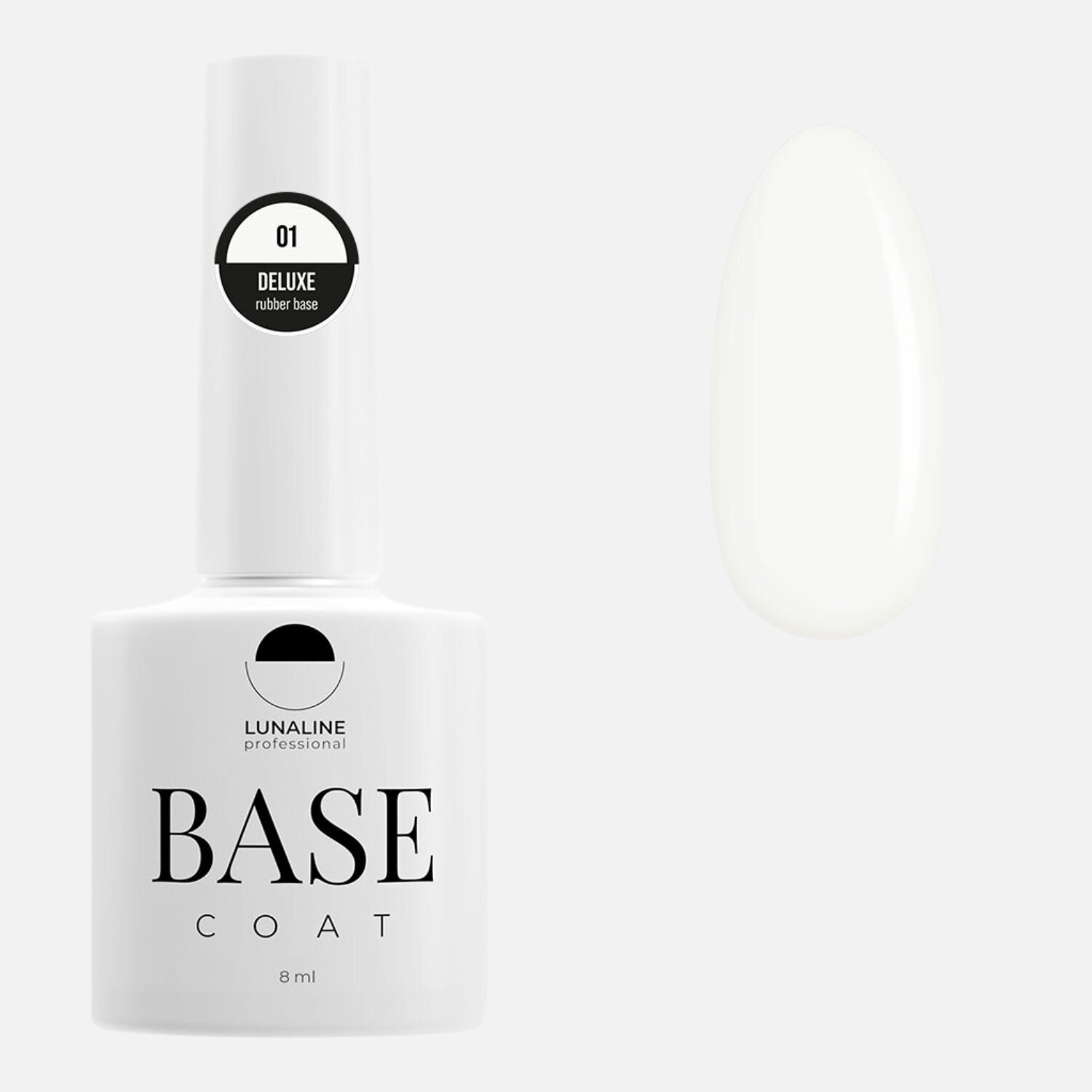 Камуфлирующая база для гель-лака LunaLine Deluxe №01 8 мл белая