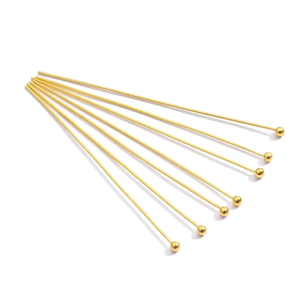Металлические шариковые булавки для бижутерии nc 16-50 мм 40mm, Gold