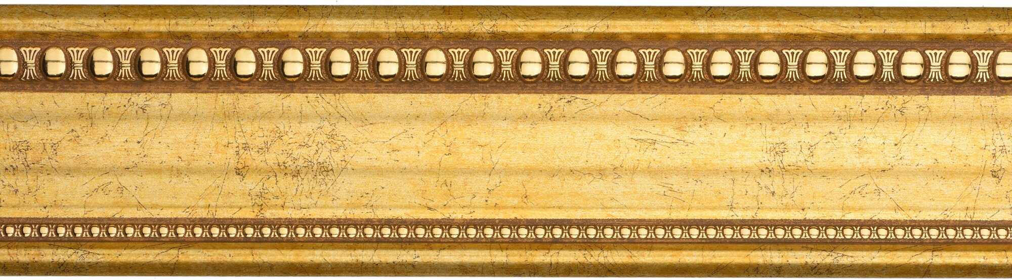 Карниз, Интерьерный багет, набор 2 шт. 110х78х1100мм Античное золото Cosca A110(1)/G327