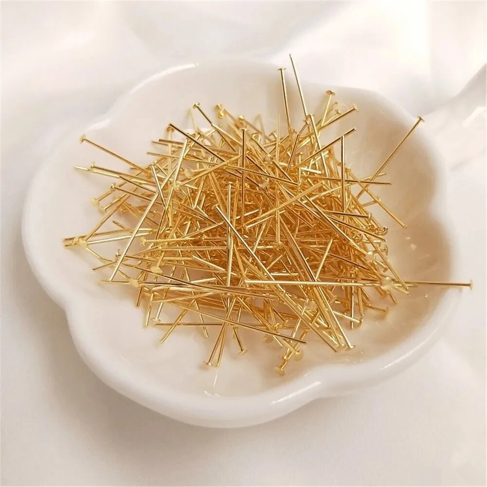 Иглы для бижутерии 30 мм, 18K Gold, 0.7x30mm 10шт
