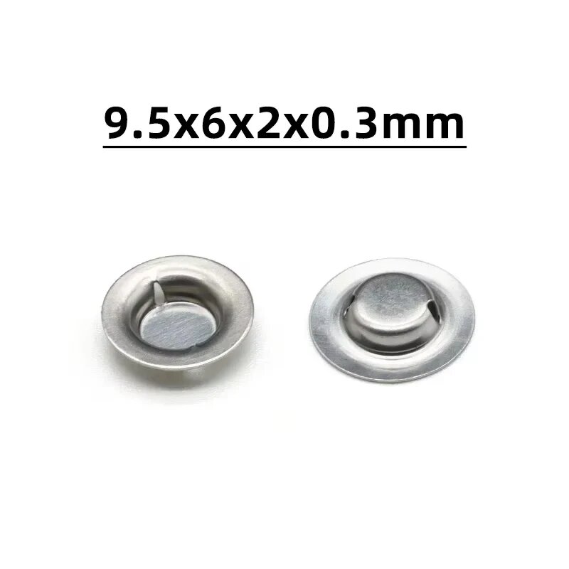 Крышка для точечной сварки 18650, нержавеющая сталь, 9.5x6x2x0.3mm, 50