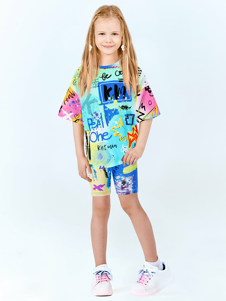 Комплект одежды с велосипедками детский летний