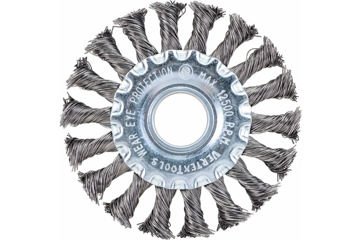 Vertextools щетка плоская 100x22 мм из крученой проволоки для УШМ 12100-100