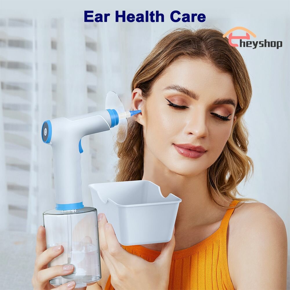 Электрический ирригатор для чистки ушей, чистая сера для ушей, С наушниками 09