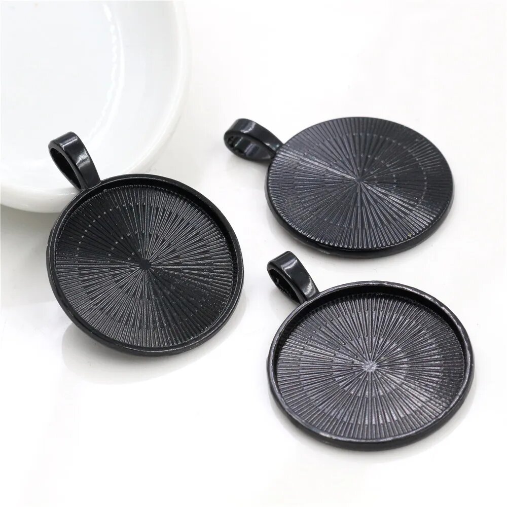 Кабошон основы для подвесок Wadsfred, набор из 10 штук Черный, A3-20