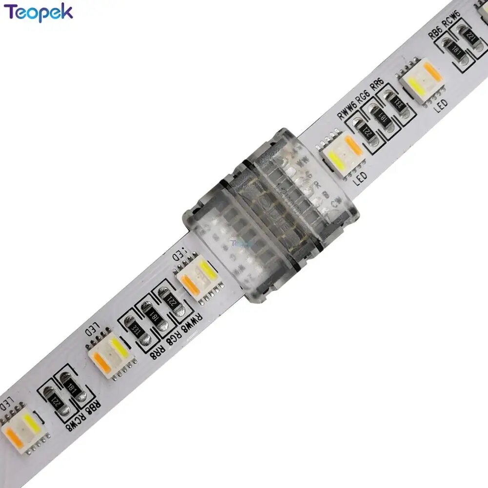 Разъем для светодиодной ленты Teopek 6pin 12мм RGB+CCT, Strip To Strip