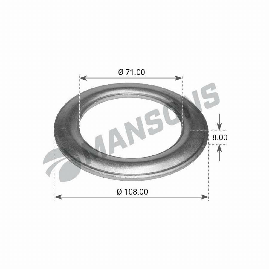 Кольцо ступицы упорное 068*108*9.5 BPW 300.006 (Mansons)