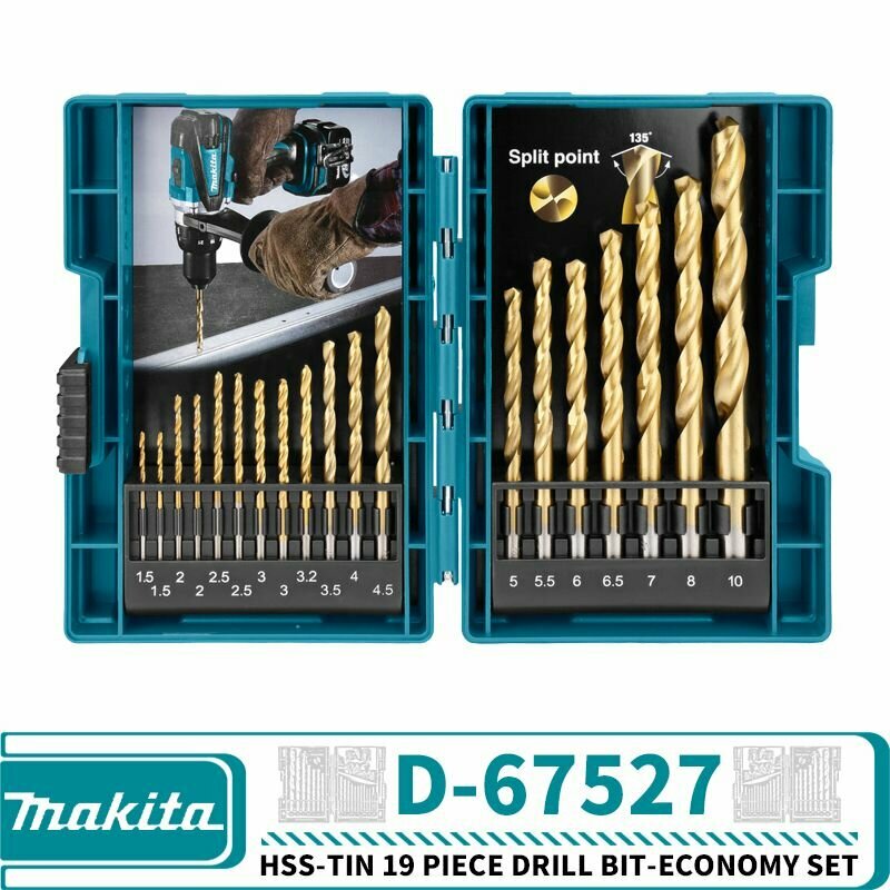 Makita D-67527 Hss-набор металлических сверл, аксессуары для электроинструментов