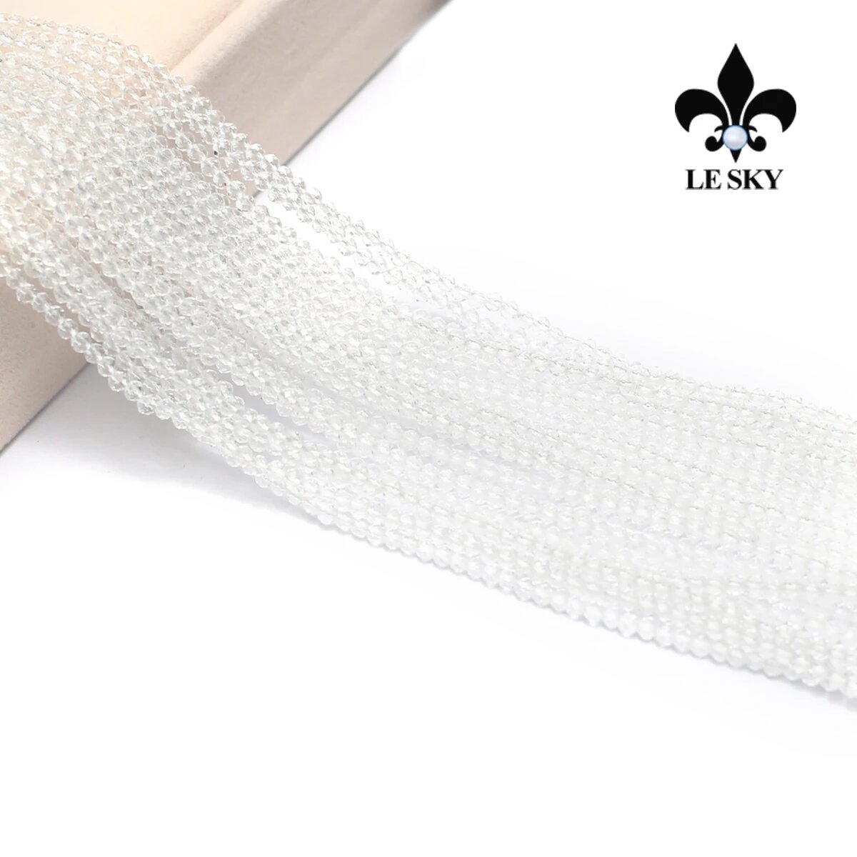 Натуральные шпинели, бусины 3 мм, 10 нитей Белый, Color6